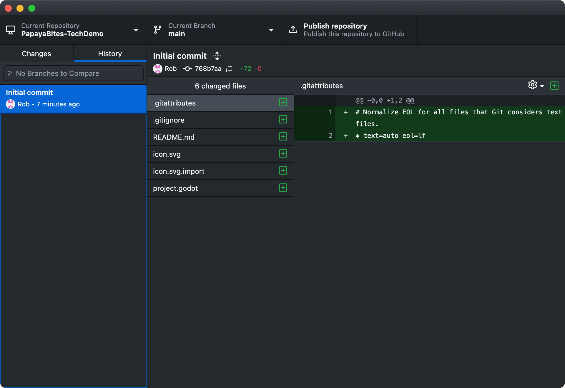 Guide: Godot and GitHub Desktop - by Rob - PapayaBytes