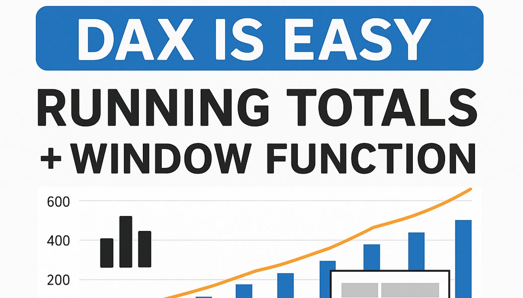 DAX Is Easy: Running Totals Scenarios Using WINDOW Function