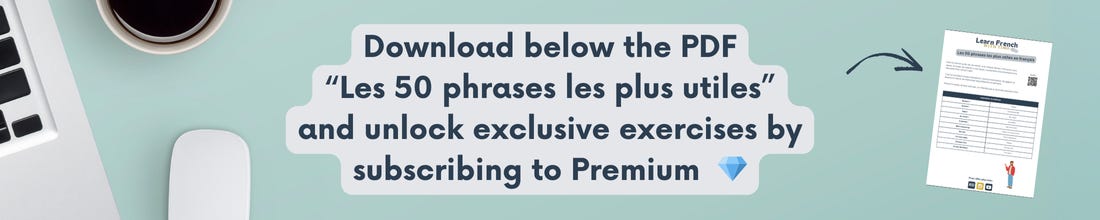 Les 50 phrases les plus utiles en français - by Timothée