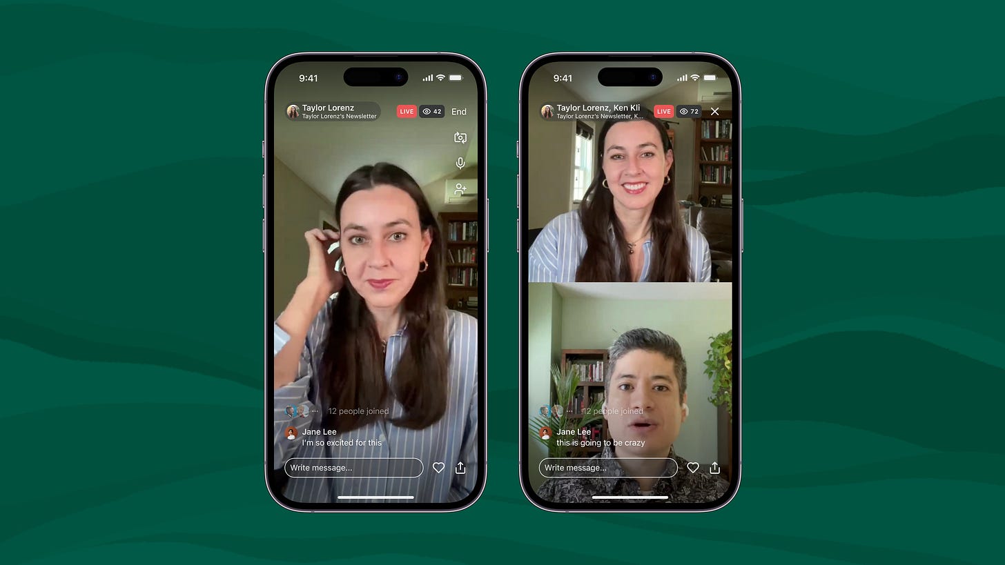 Introducing live video in the Substack app
