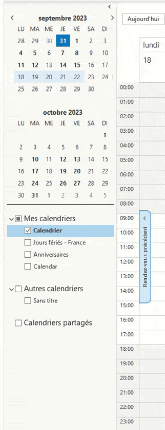 Affichez votre calendrier comme vous le voulez