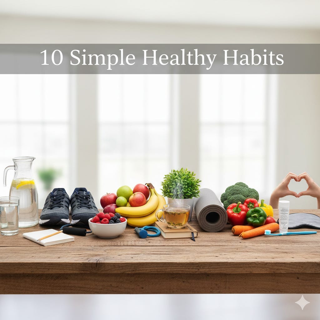 10 Simple Healthy Habits for Better Energy, Better Sleep, Better Everything