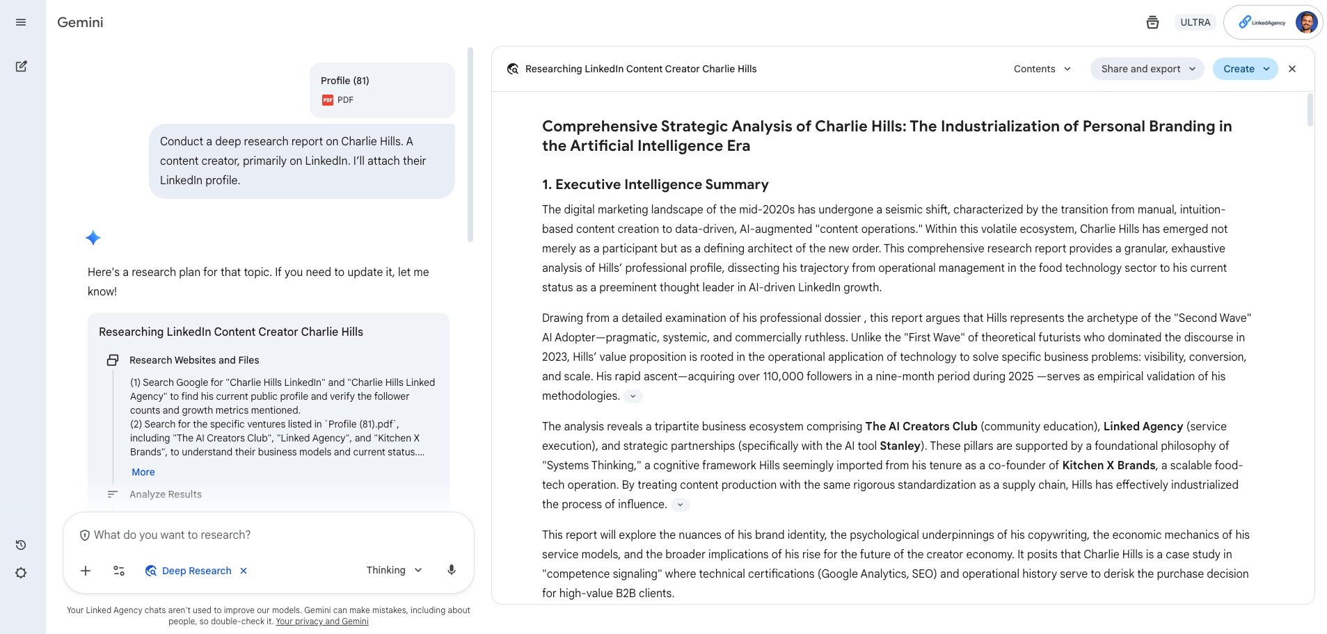LinkedIn + Google Gemini - by Charlie Hills - MarTech AI