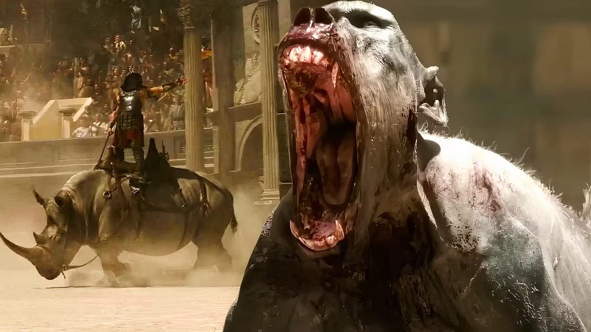 weird monkeys in gladiator