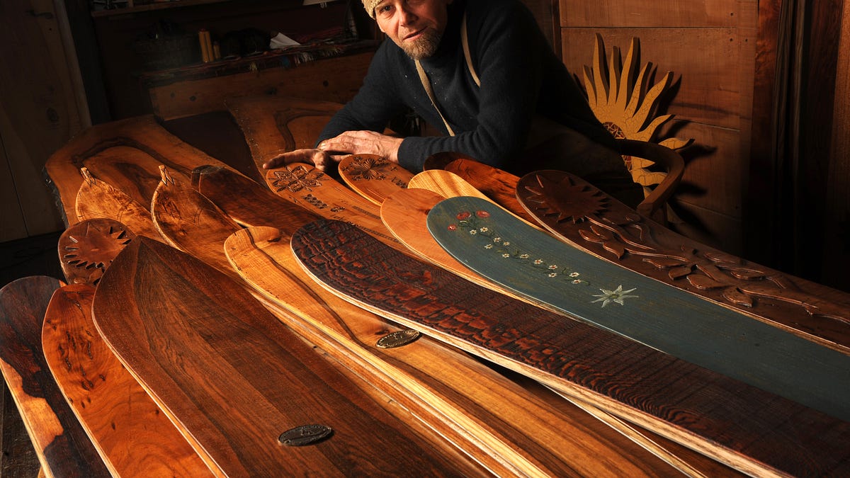 Chasing Powder, and Hand-Carving Wooden Skis in the French Alps