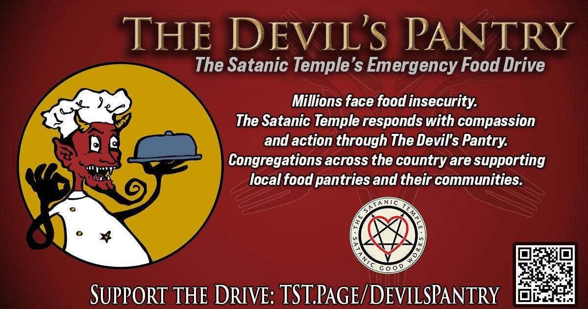 The Devil's Pantry: The Satanic Temple's Emergency Food Drive