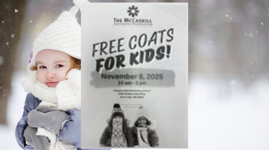 Free coat giveaway for children tomorrow in Horn Lake, MS