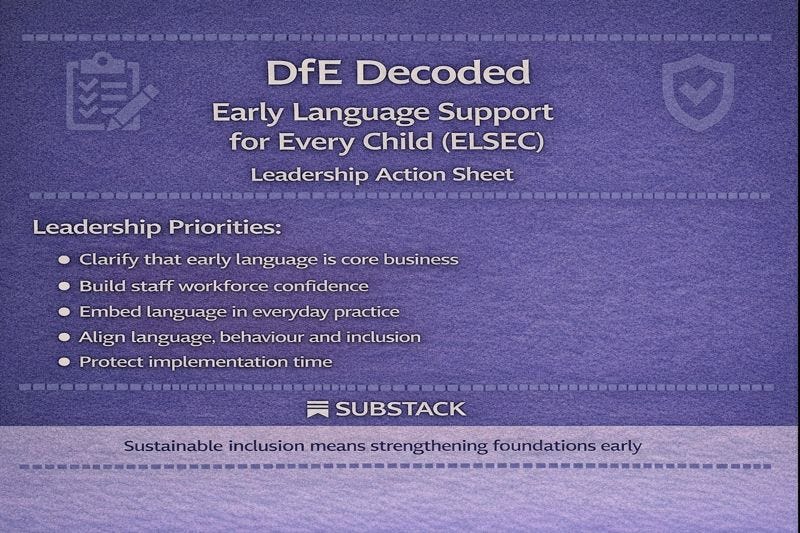 DfE Decoded #70 Early Language Support for Every Child (ELSEC)