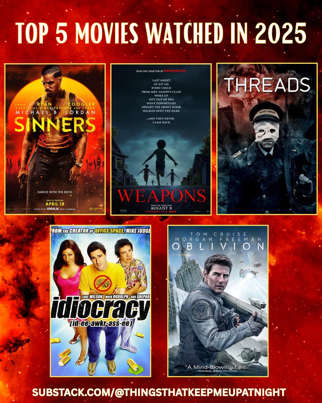 Five Top Fives of 2025 - by Felix I.D. Dimaro