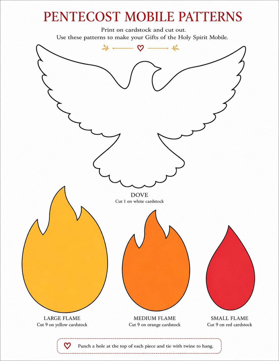 Sunday Is Pentecost! Make This Simple Holy Spirit Mobile with Your Kids