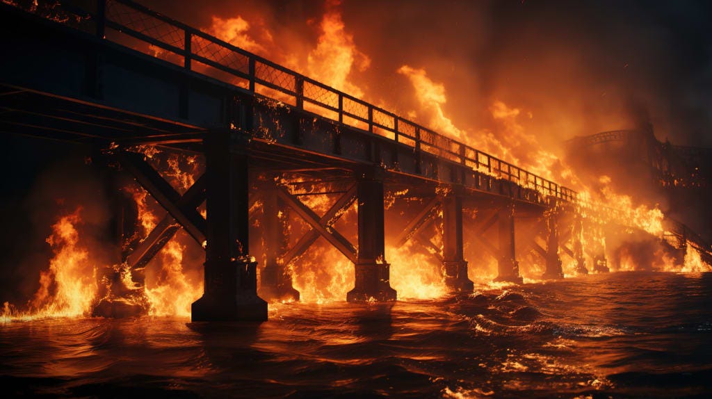 Advice for Justified Bridge Burnings - by Everyday Junglist