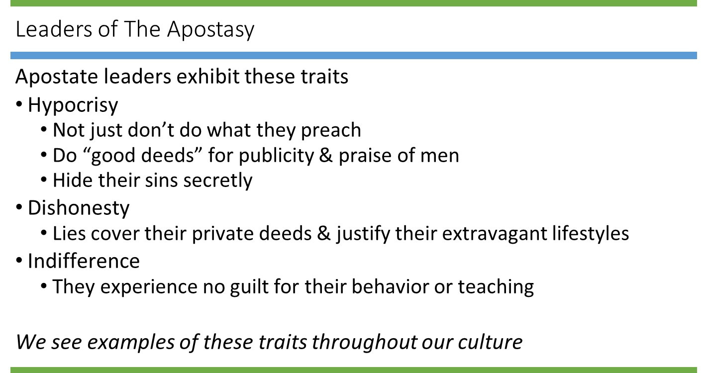 Paul confirms apostasy - by Andrew Horn