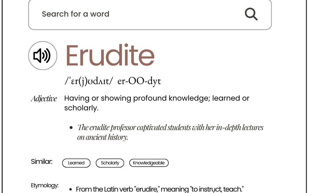 erudit sinonim
