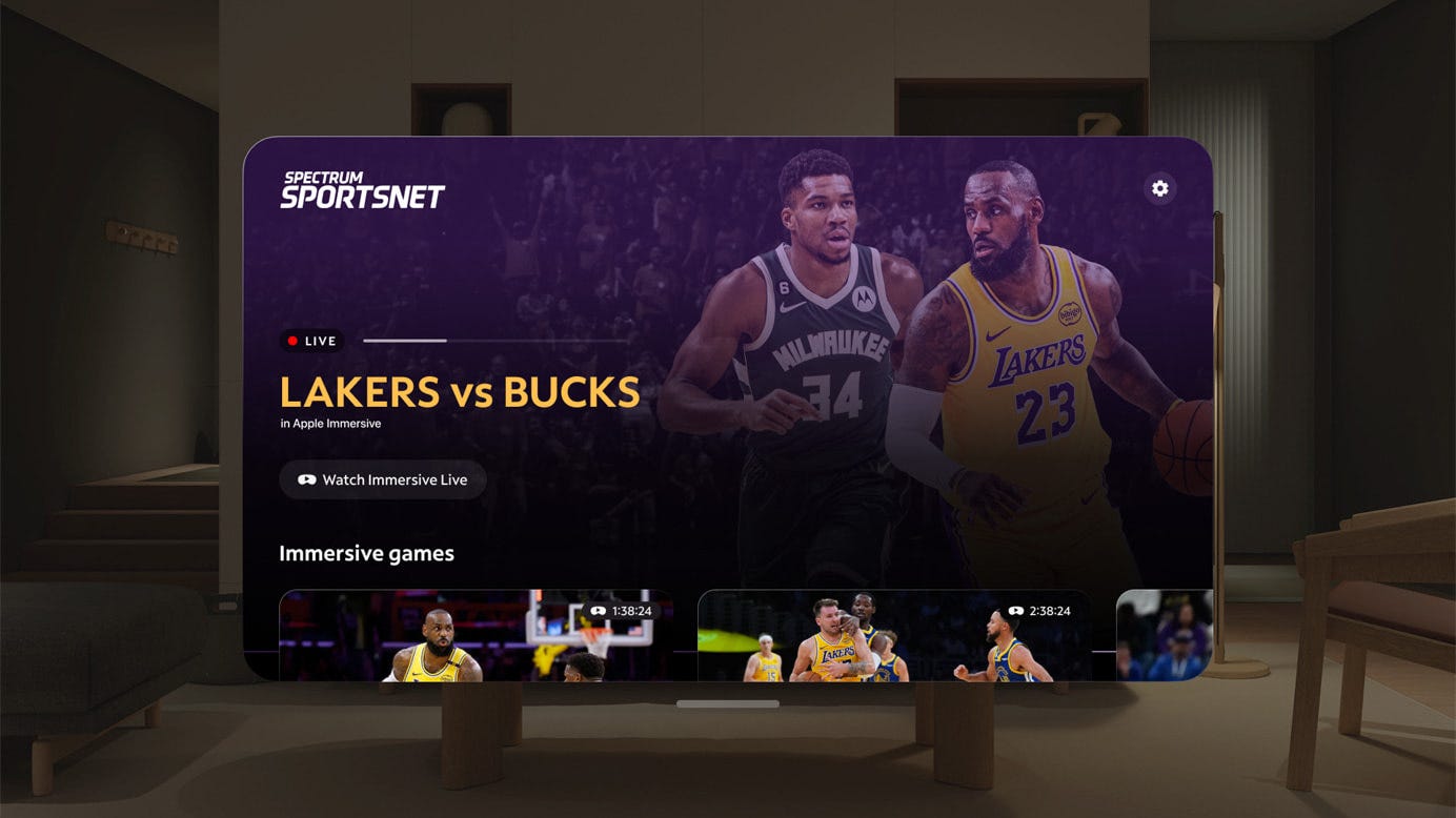 NBA fans with an Apple Vision Pro can enjoy an immersive experience ...