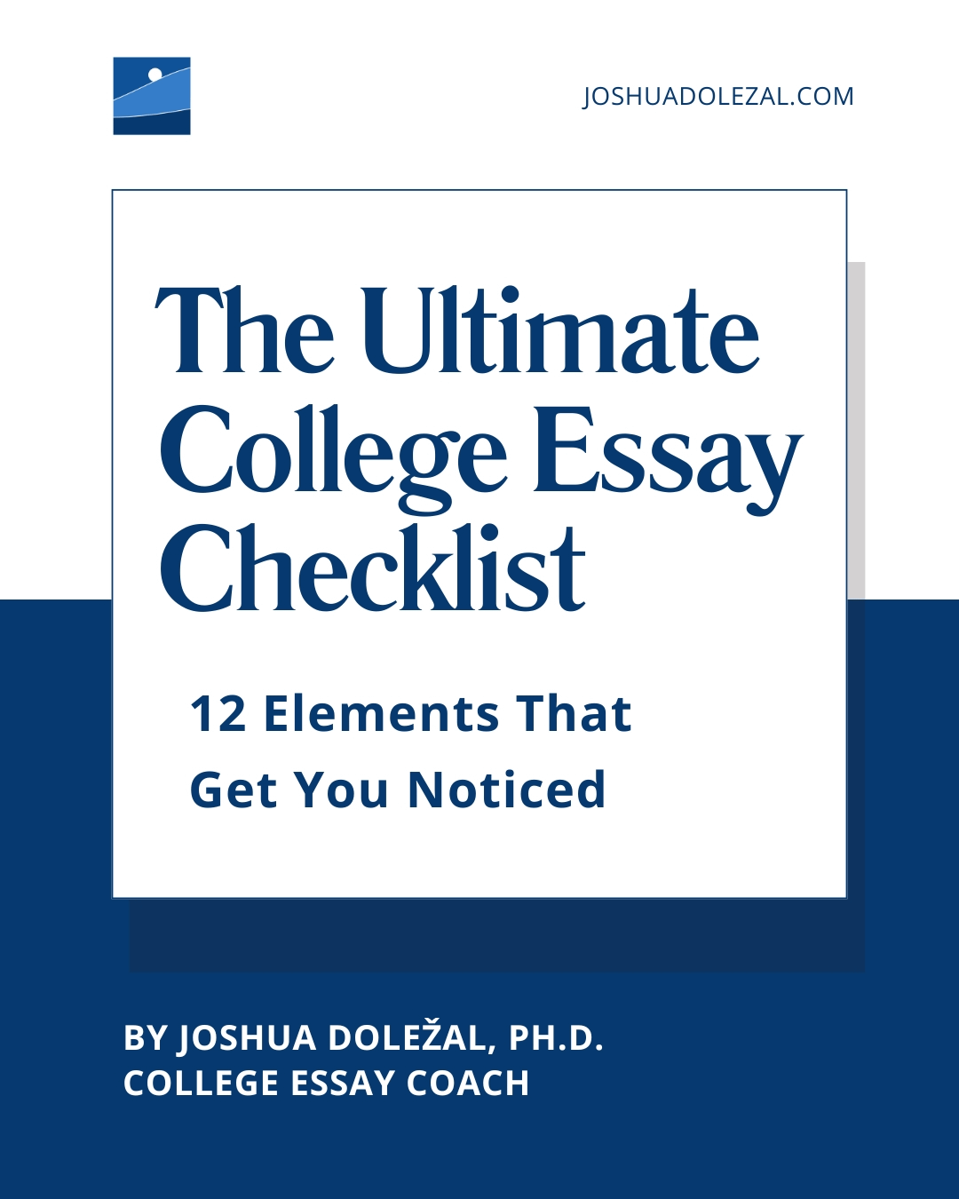 College Essay Checklist - by Joshua Doležal