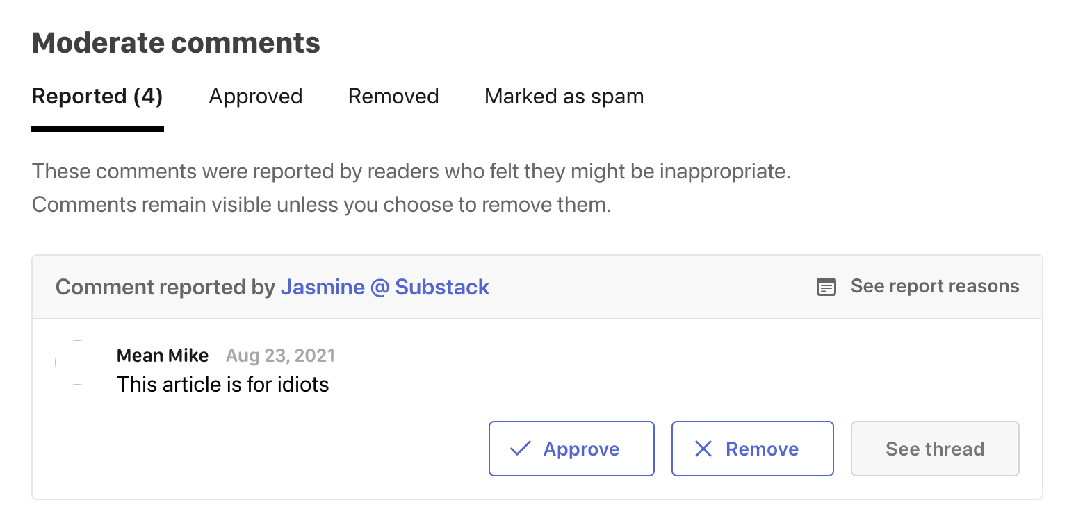 A guide to Substack’s moderation tools - On Substack