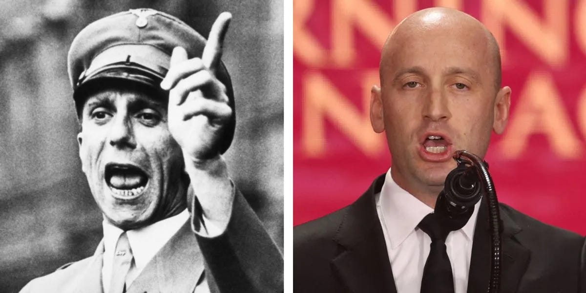 STEPHEN MILLER’S GOEBBELS TRIBUTE ACT