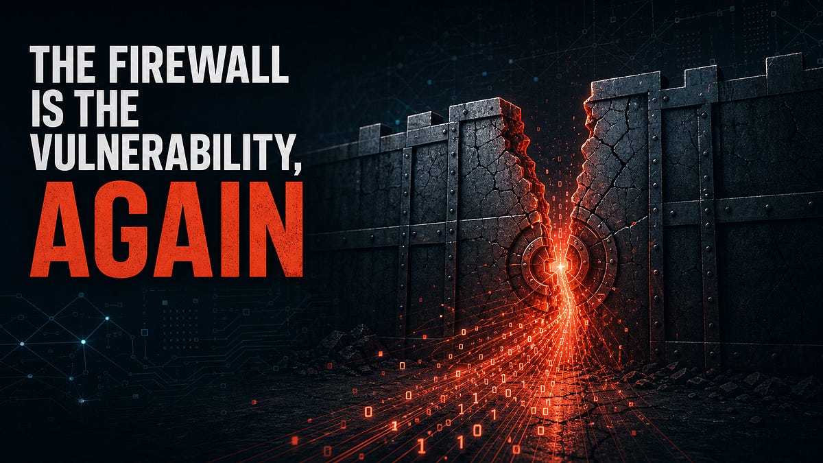 The Firewall Is the Vulnerability, AGAIN