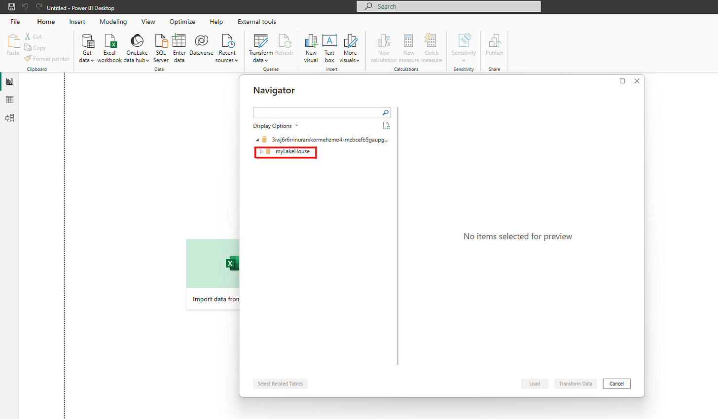 Linking MS Power BI Desktop to Microsoft Fabric Lakehouse using SQL connection string