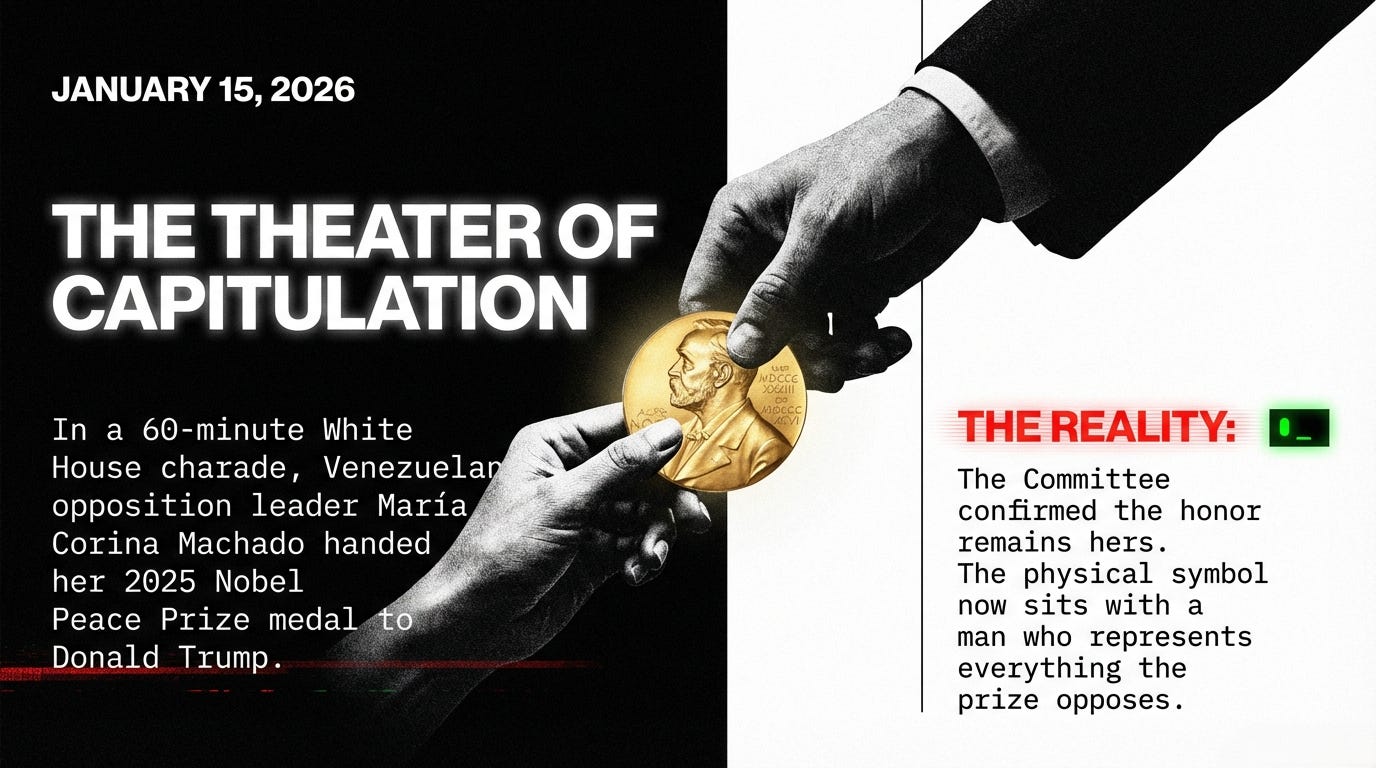 “María Corina Machado’s Nobel Betrayal” - 16 January 2026
