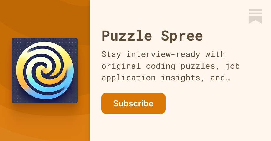 Puzzle Spree | Kuai Yu | Substack