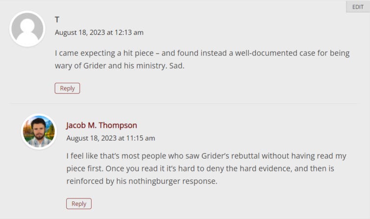 Response: Geoffrey Grider Of Now The End Begins Threatens Litigation ...
