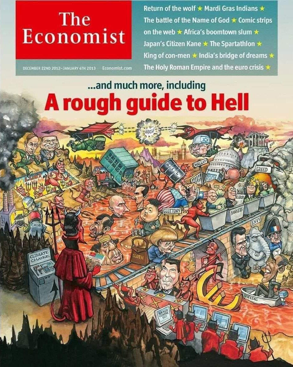 Cryptic Symbols on The Economist’s front cover