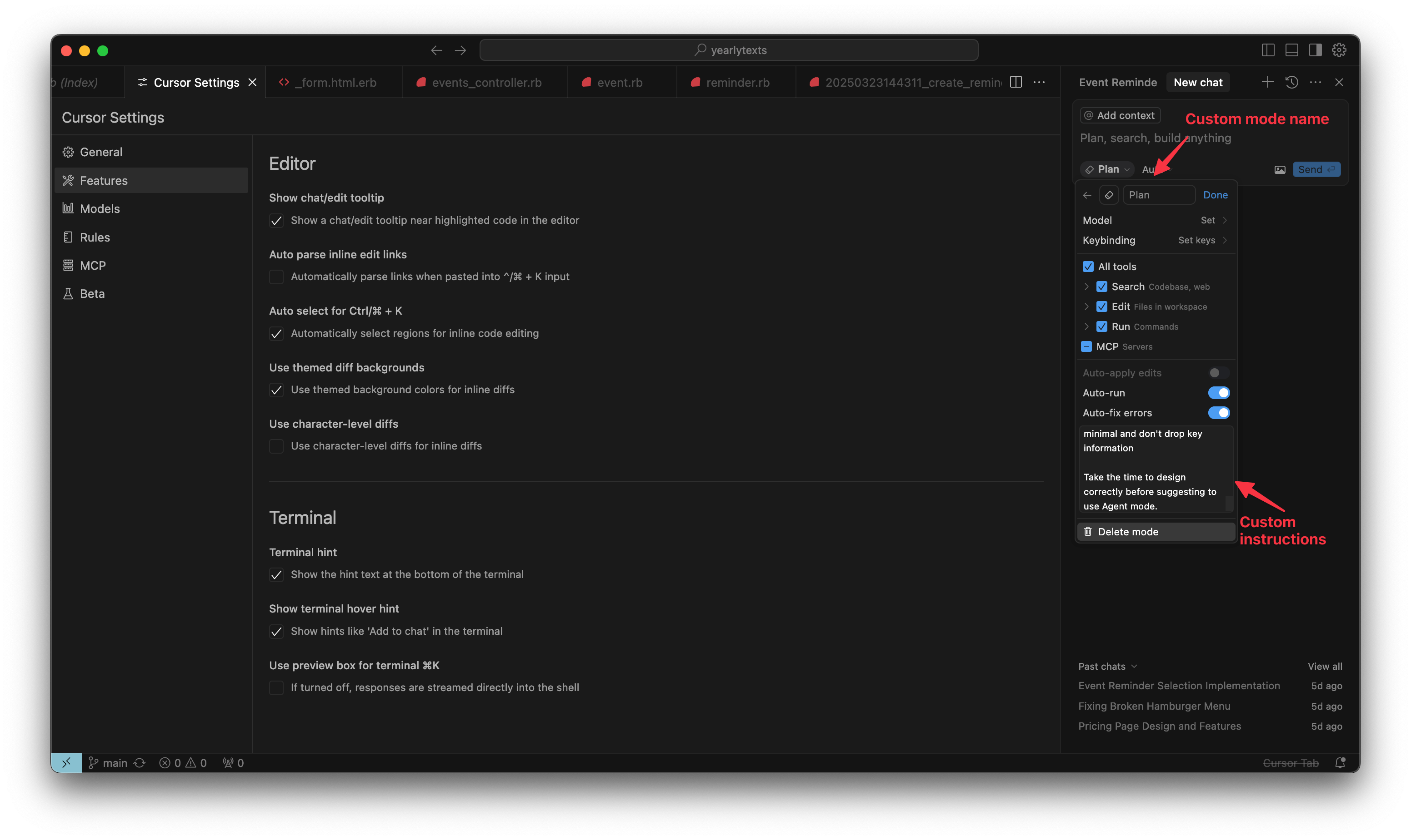 How to use Cursor custom modes to 10x your workflow