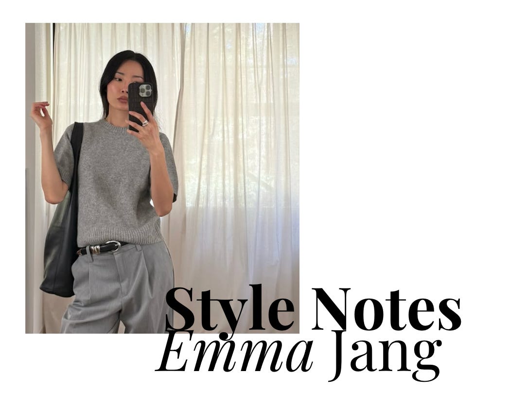STYLE NOTES ON: EMMA JANG - by Anika Krueger - NO WARDROBE