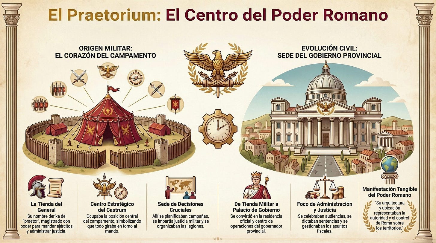 El praetorium, corazón del mando romano