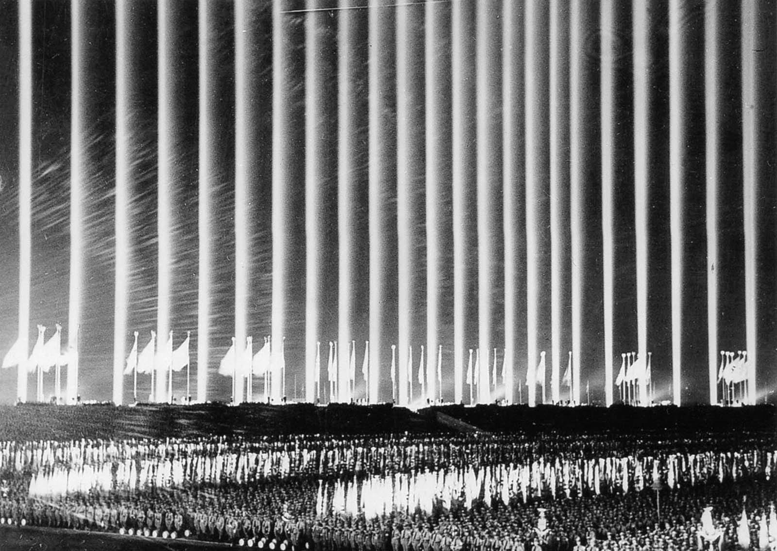 Unseen: The Cathedral of Light at Nazi Rallies, 1937