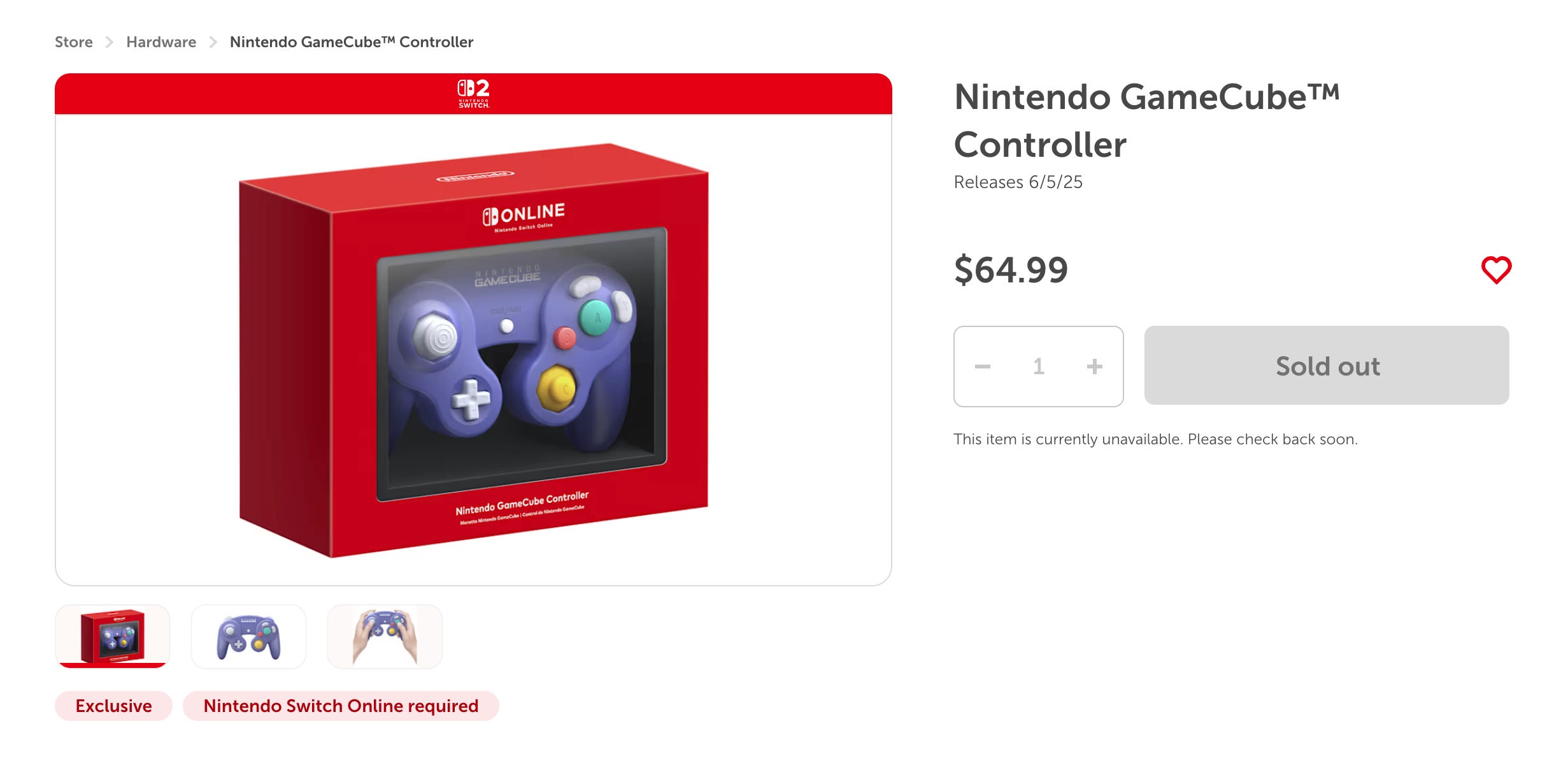GameCube controller for Switch 2 restock: it's still in stock at the My ...