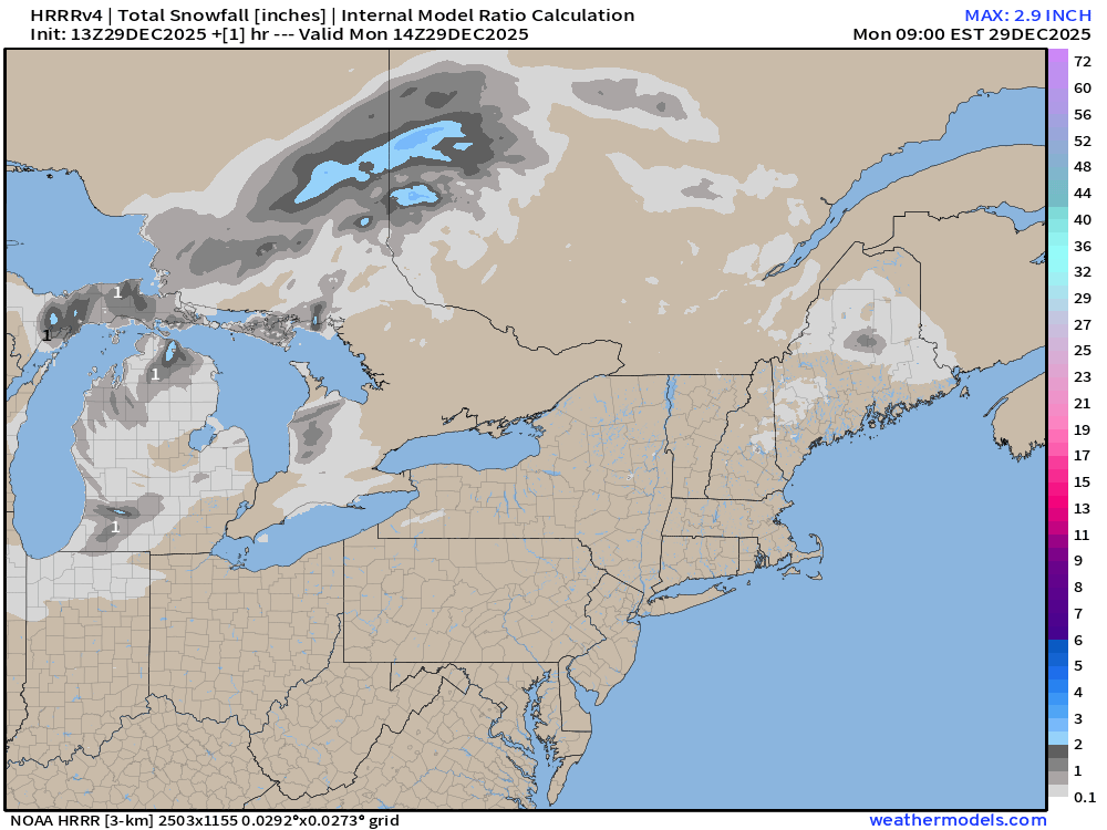 December 29, 2025 Monday Morning Winter Weather
