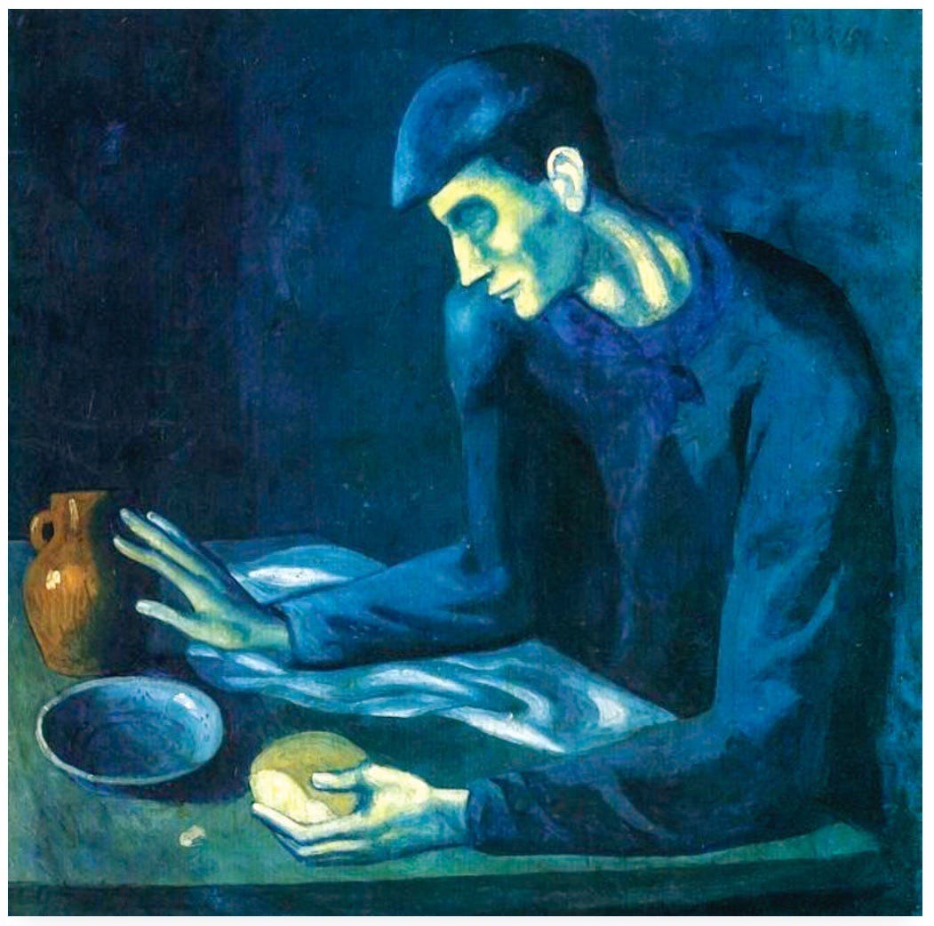 A Blind Man’s Meal, Pablo Picasso (1903) - by Stephanie Bax