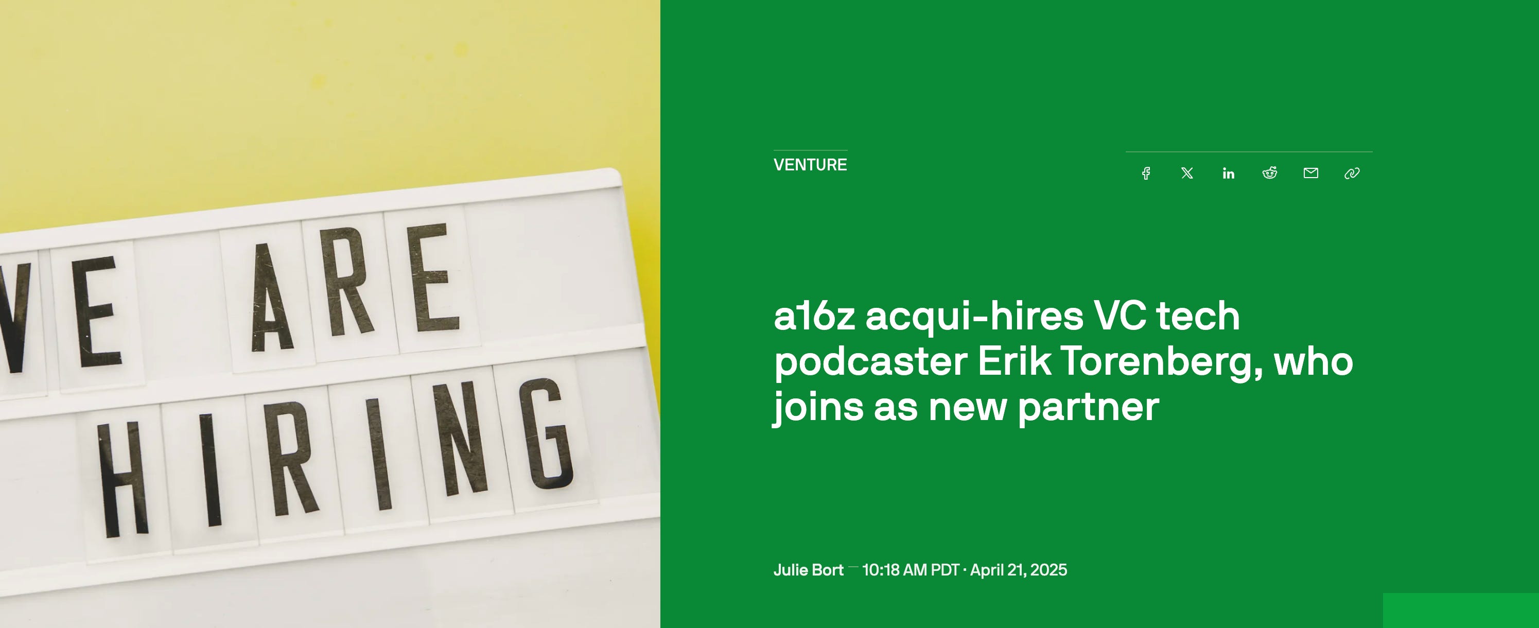 a16z New Media: VC is an access game (BIG NEWS AT THE END OF ARTICLE)