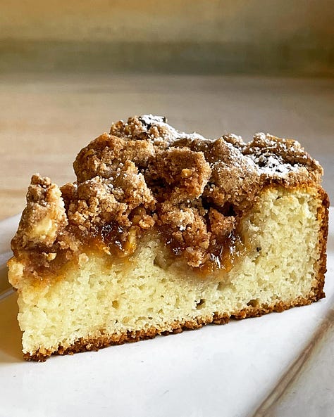 tabletop crumb cake