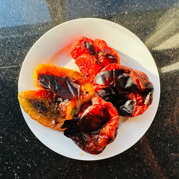 roasted red pepper with anchovy