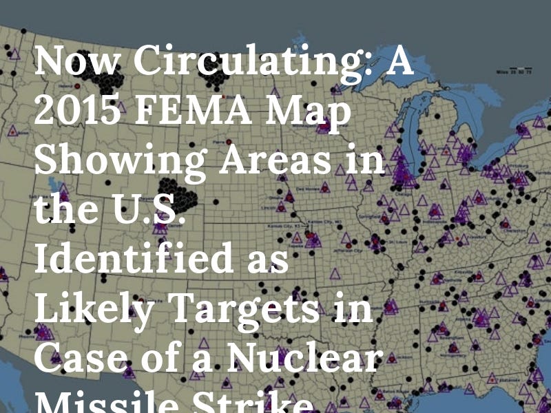Now Circulating: A 2015 FEMA Map Showing Areas in the U.S. Identified ...