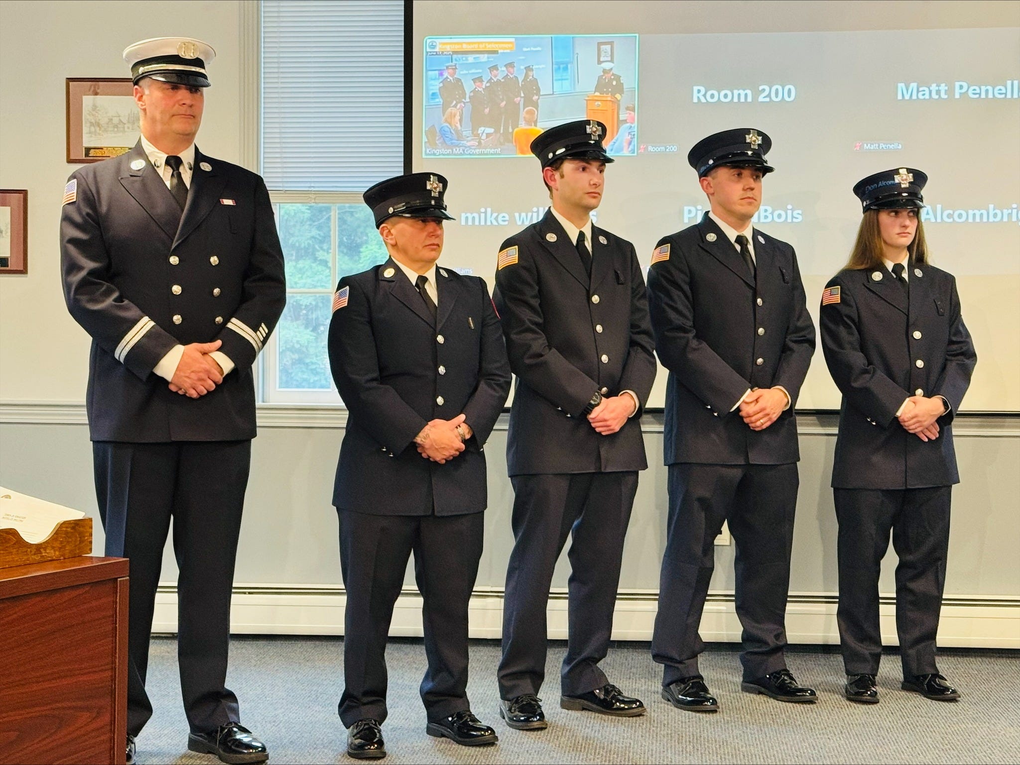 Kingston Fire Department Promotes Captain, Swears in Four New Firefighters