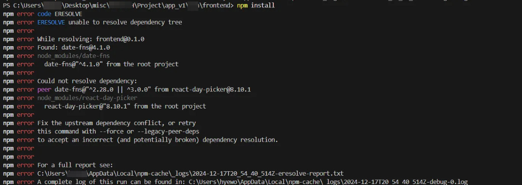 How to Fix npm ERESOLVE Dependency Errors on Windows