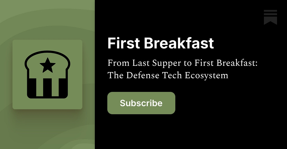 First Breakfast | Shyam Sankar | Substack
