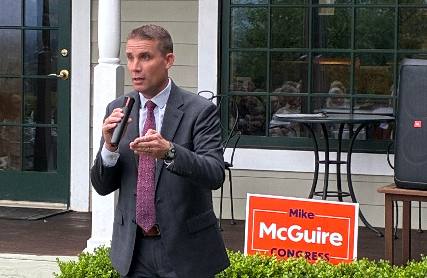 Mike McGuire is running in two elections for the same congressional ...
