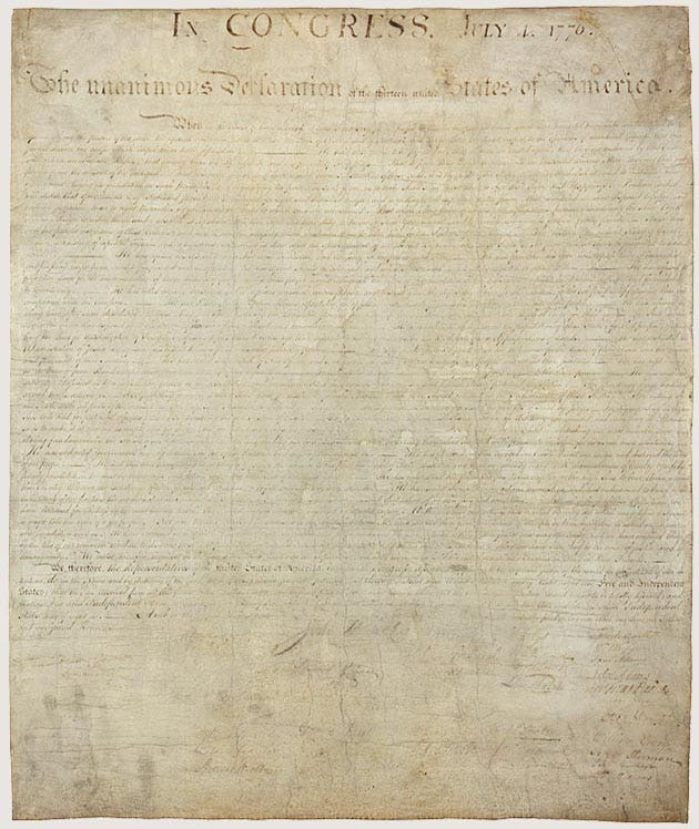Our Declaration of Independence. How we doin'? It's been 250 years. 😵 ...