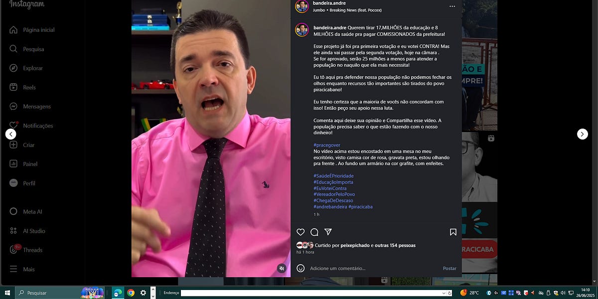 André Bandeira faz campanha contra PL do governo em sua segunda ...