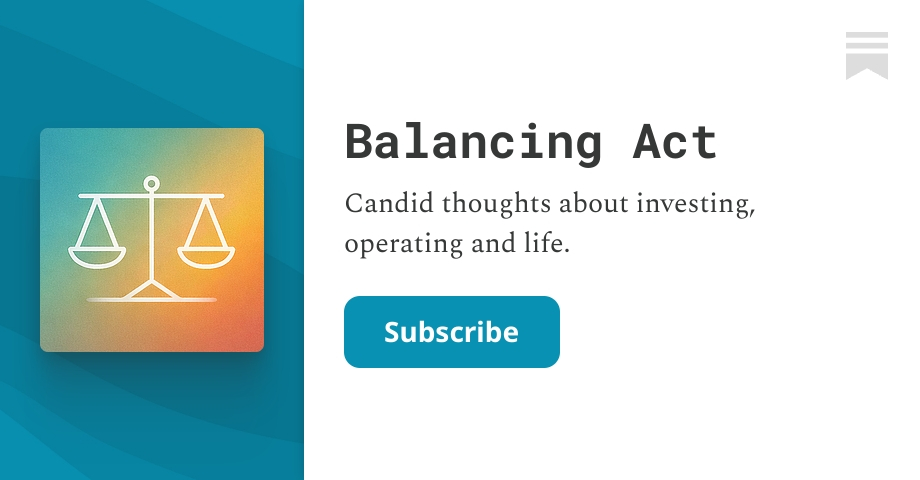 Balancing Act | Nikunj Kothari | Substack