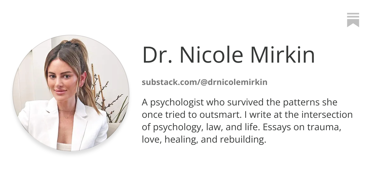 Dr. Nicole Mirkin | Substack