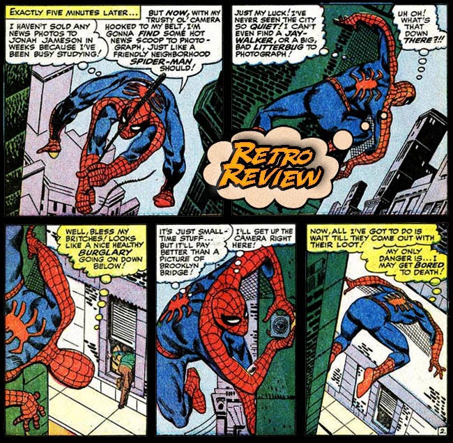 original spiderman comic panels