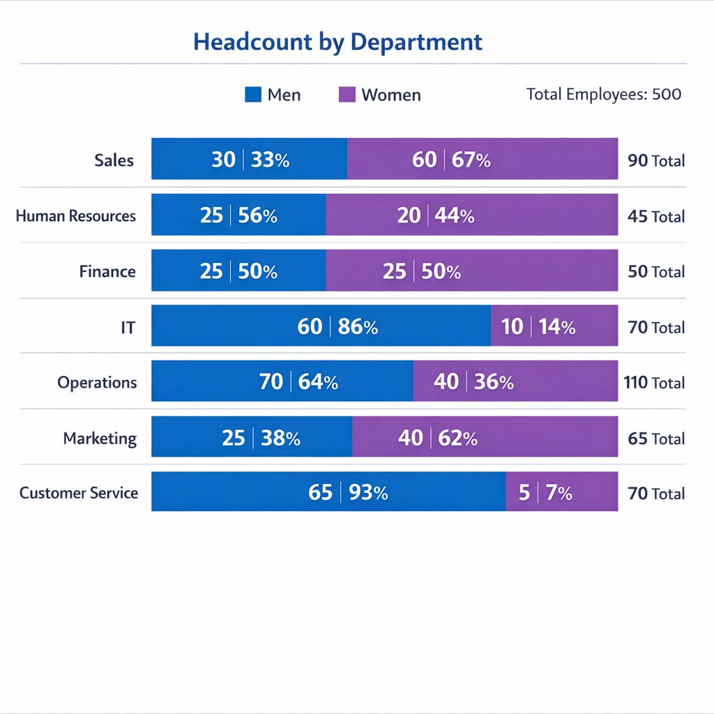 Visualizando el headcount: Ejemplos prácticos