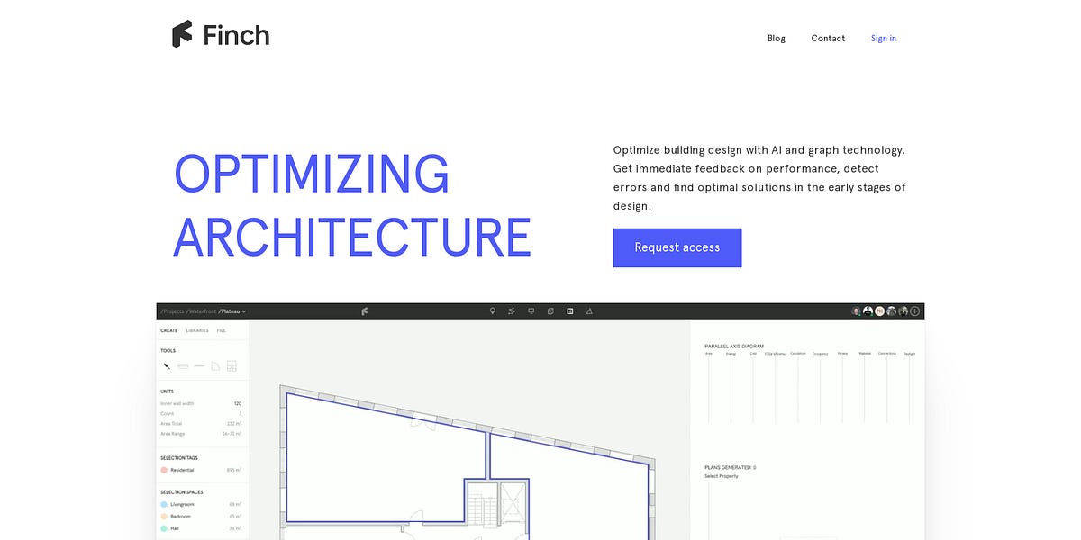 Finch 3D For Architects in Early Stage Floor Planning