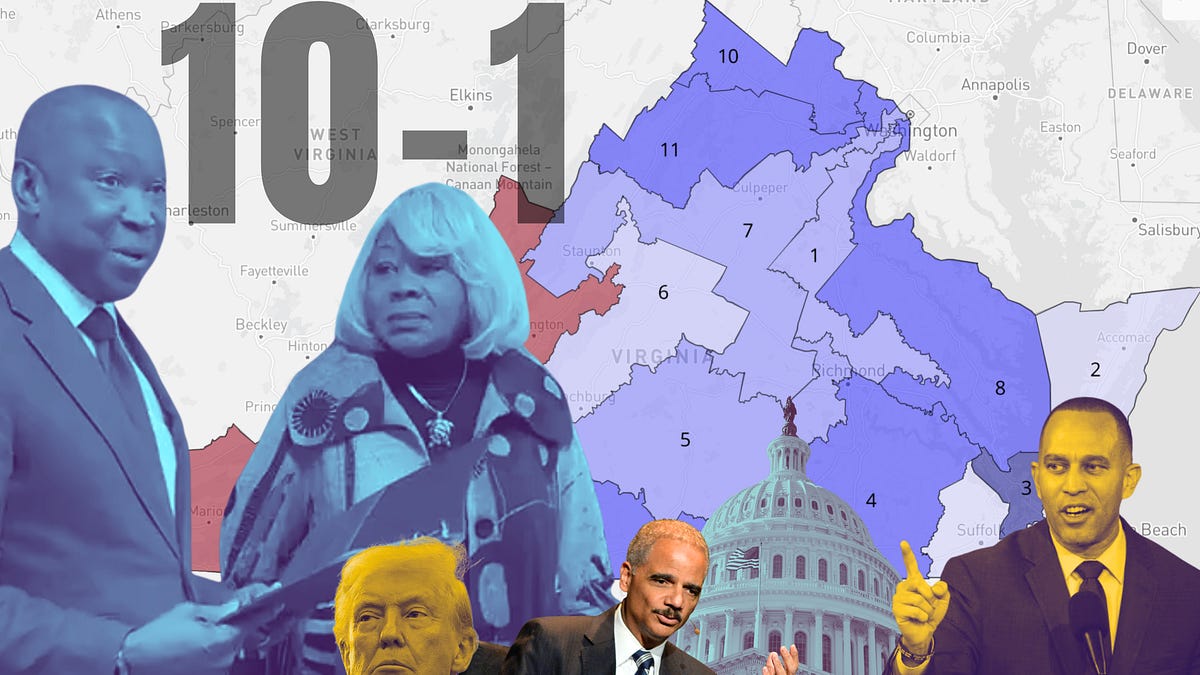 10-1: Virginia Dems Redraw Congressional Maps to Flip Four Red Seats as ...
